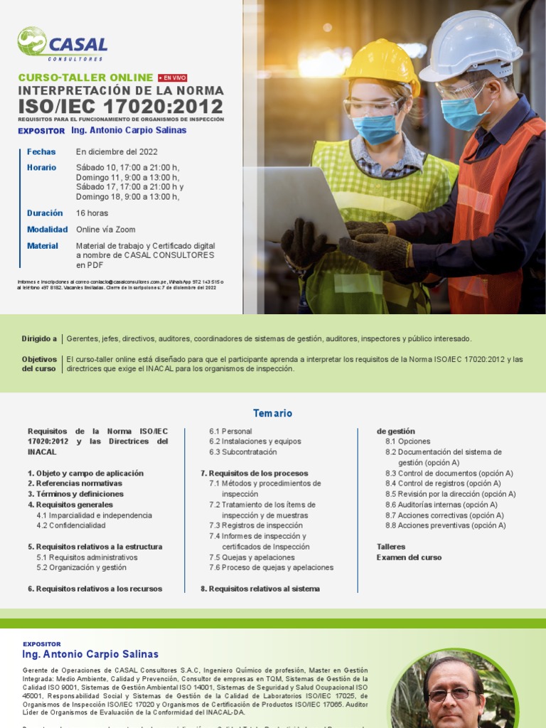 Afiche - Interpretación de La Norma ISO - IEC 17020 - 2012 | PDF | Producción y fabricación ...
