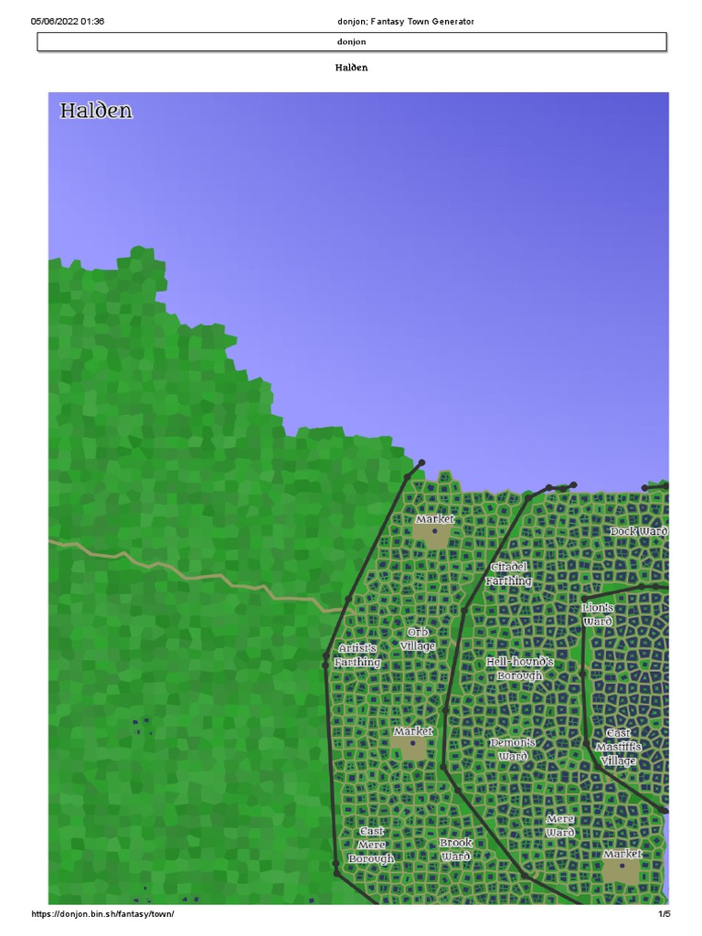 Donjon Fantasy Town Generator | PDF | Clothing | Eye Color