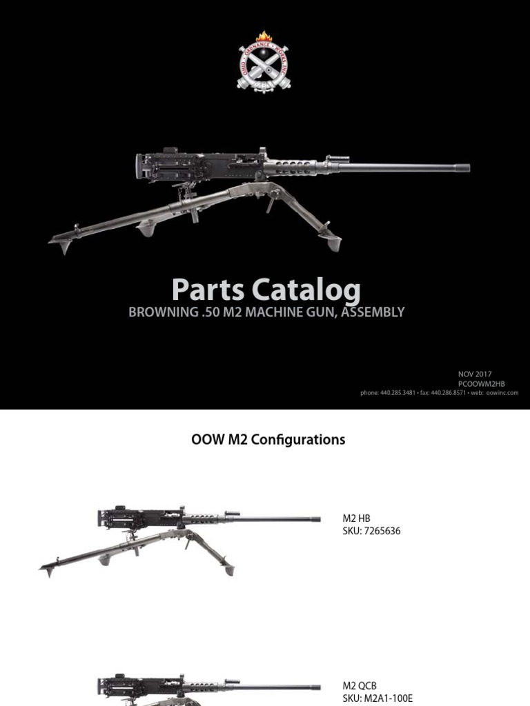 BROWNING .50 M2 MACHINE GUN PARTS CATALOG | PDF | Screw | Equipment