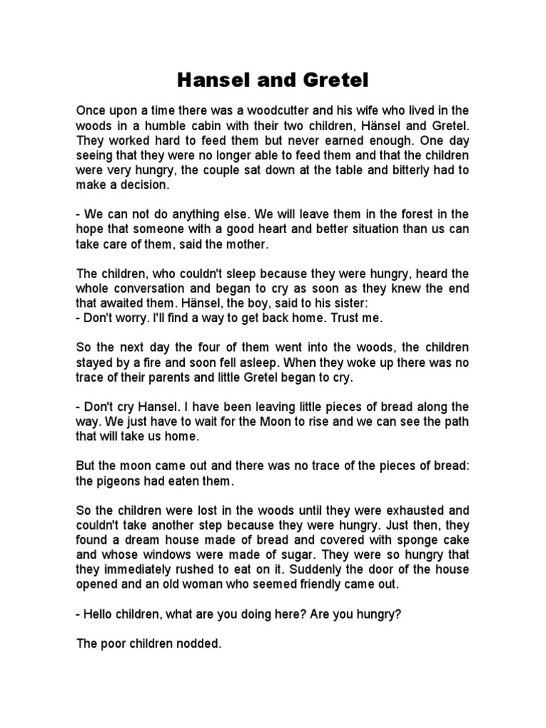 Hansel and Gretel | PDF | Hansel And Gretel (Opera) | Hansel And Gretel