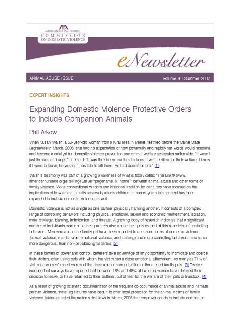 Expanding Domestic Violence Protective Orders | PDF | Domestic Violence ...