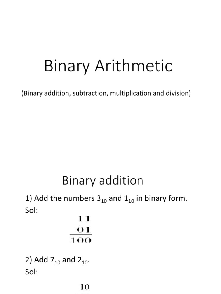 2.binary Arithmetic | PDF