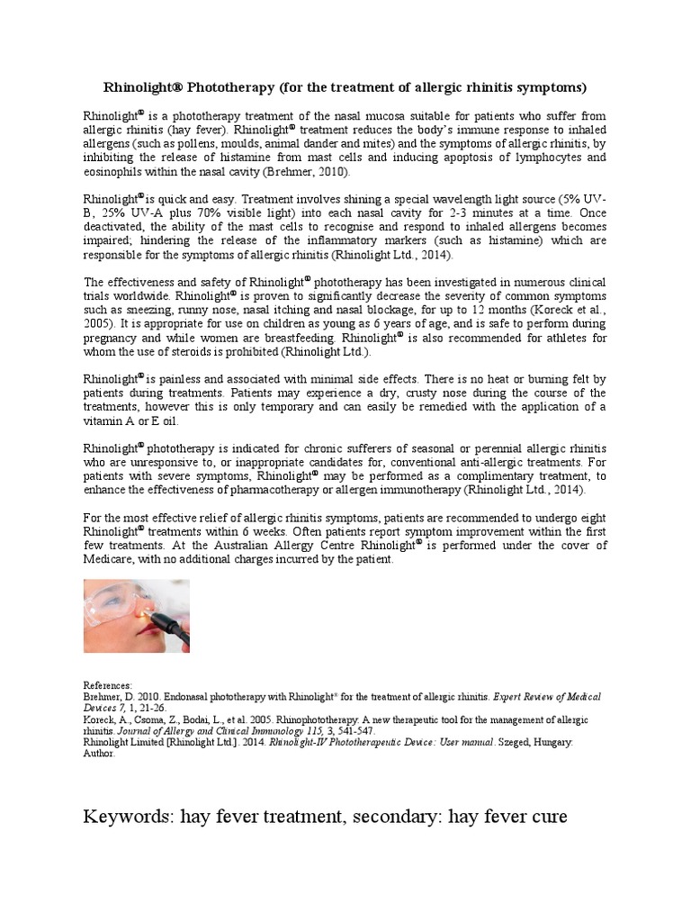 Rhinolight PLAYBOOK | PDF | Allergy | Allergen