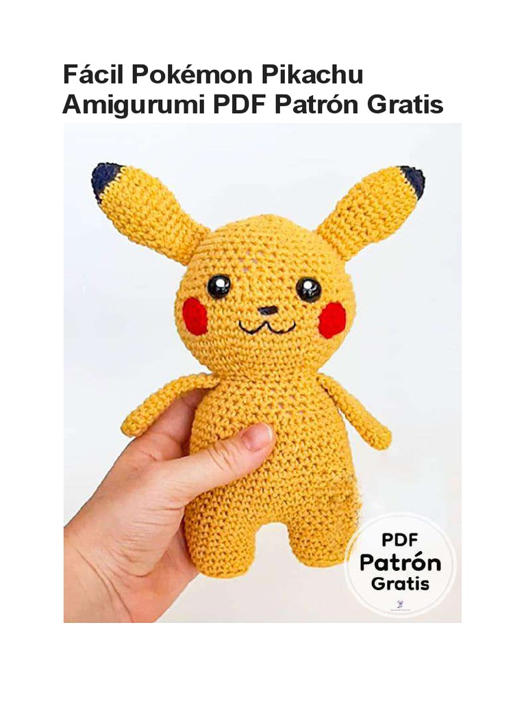Patrón Gratis Amigurumi Pikachu Fácil | PDF | Amigurumi