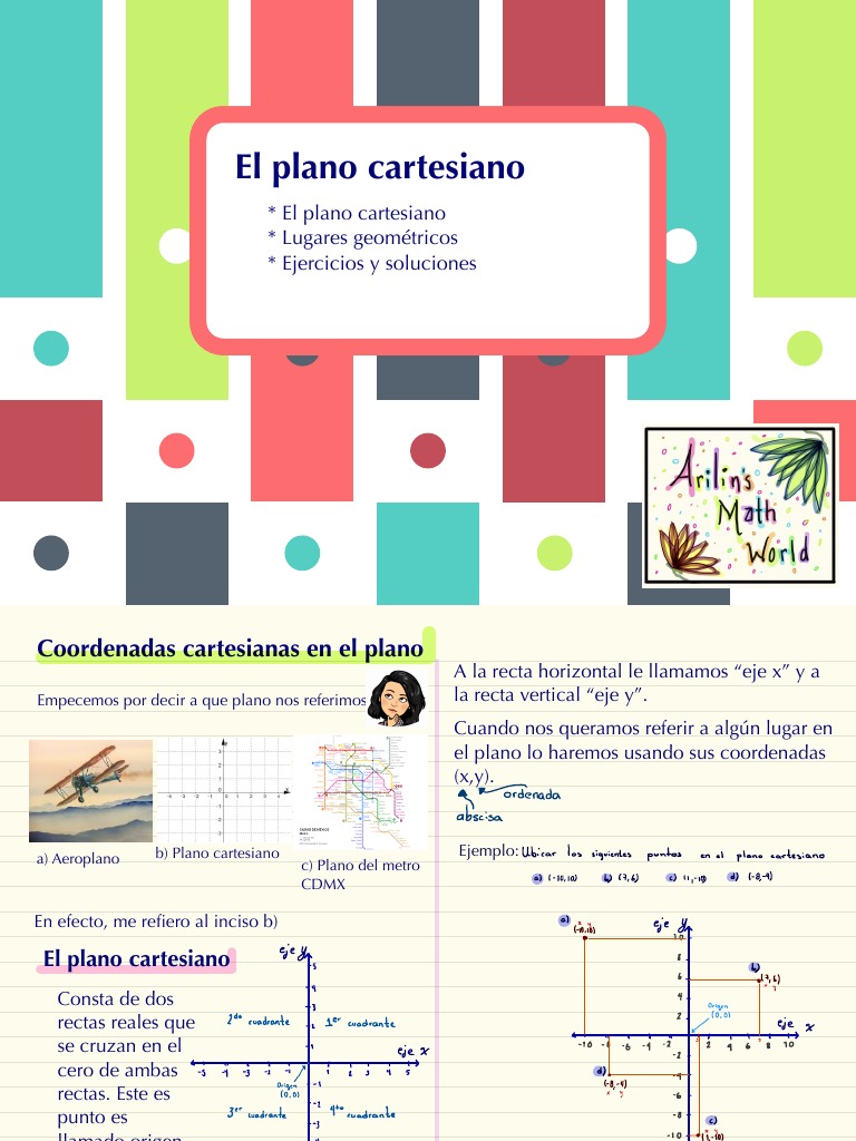 1.1 El Plano Cartesiano | PDF | Sistema de coordenadas Cartesianas ...