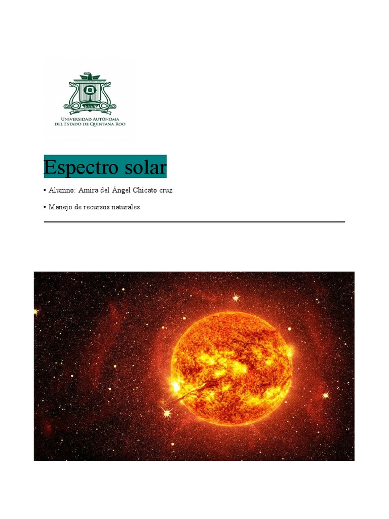 Espectro Solar | PDF | Radiación electromagnética | Dom