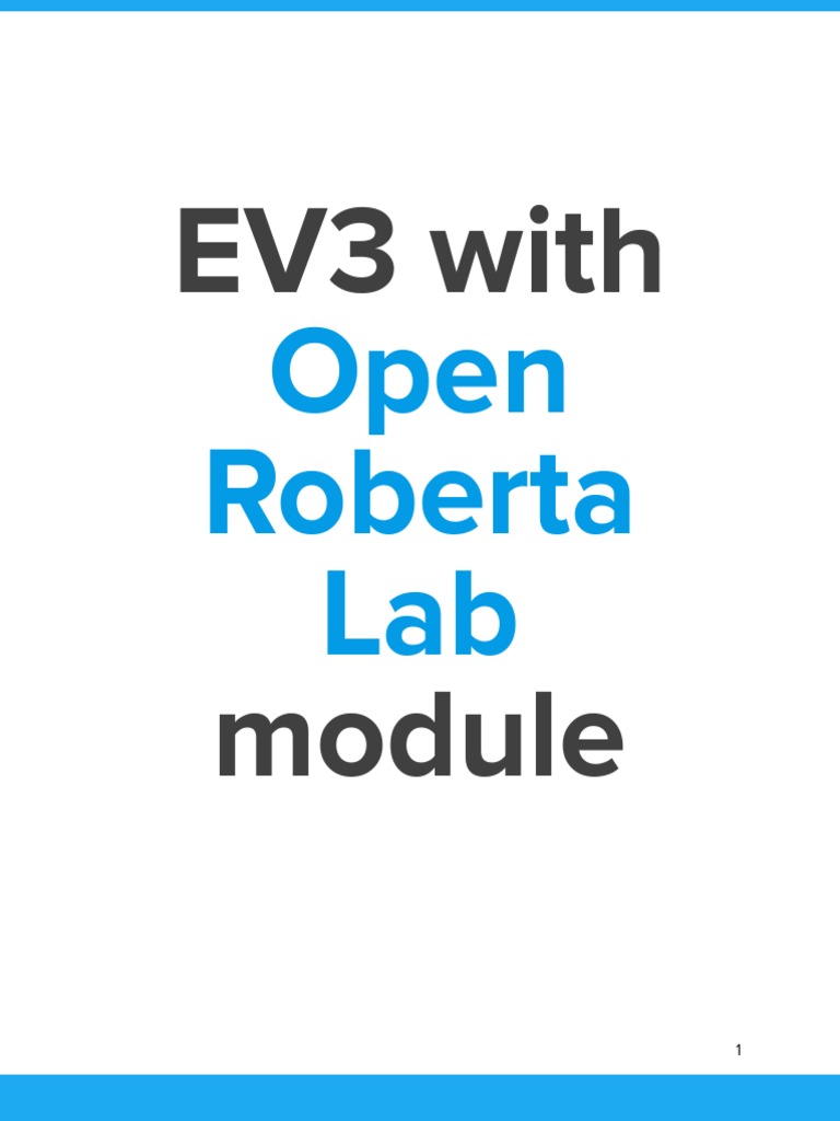 Open Roberta Lab (Module) | PDF | Robot | Robotics