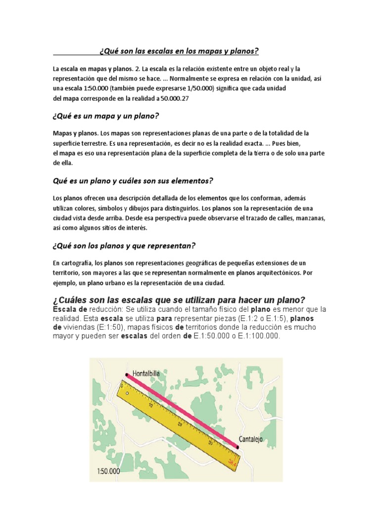 Qué Son Las Escalas en Los Mapas y Planos | PDF