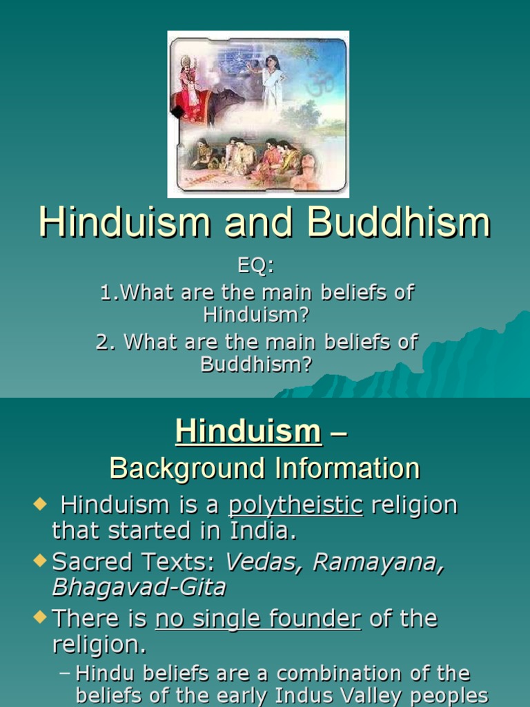 Hinduism and Buddhism P P T | PDF | Karma | Gautama Buddha