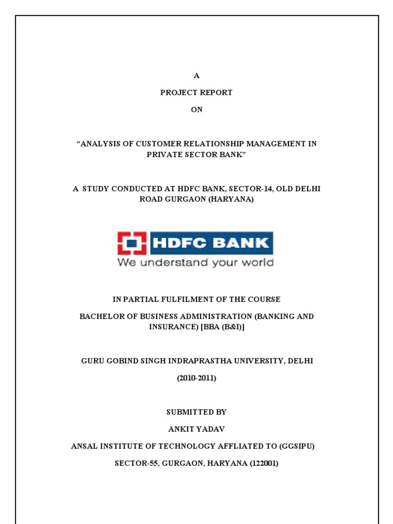 HDFC Bank | PDF | Transaction Account | Customer Relationship Management