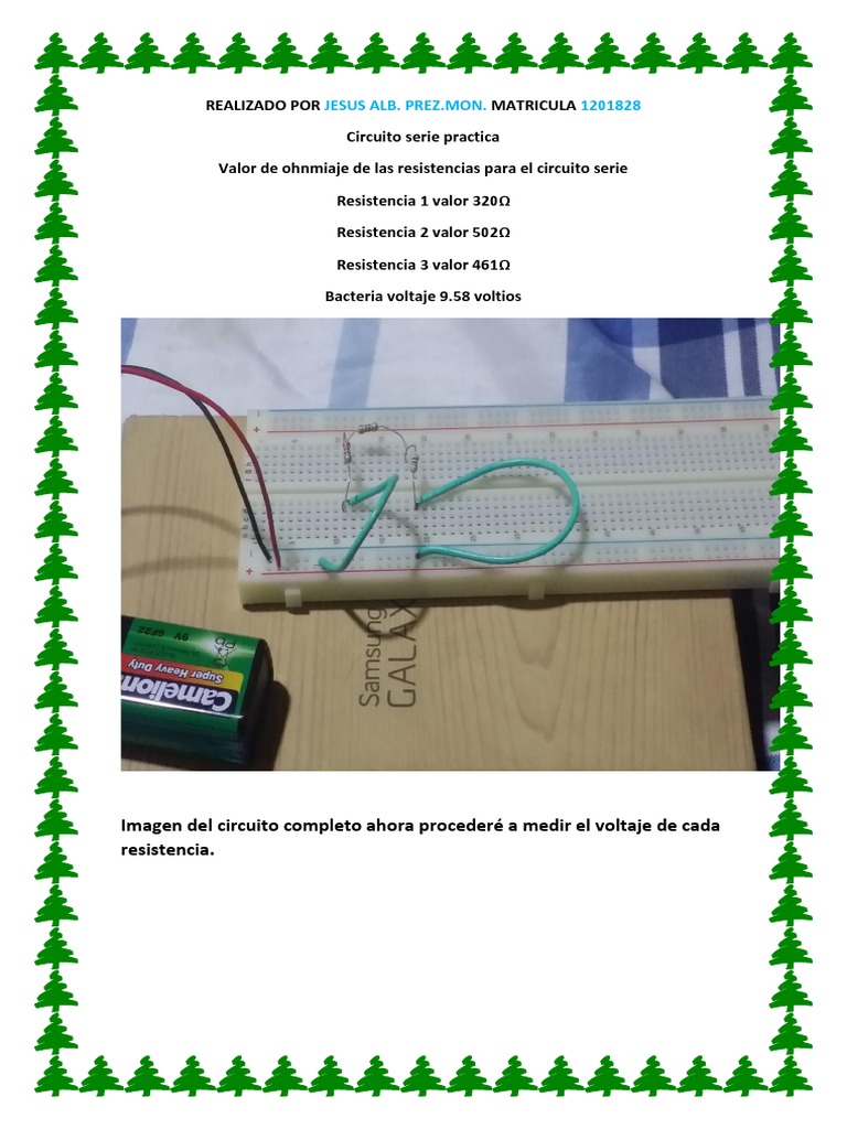 Circuitos Serie y Paralelo Practica | PDF