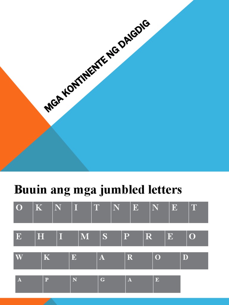 Mga Kontinente NG Daigdig | PDF