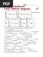 Past Time Words: Grammar Worksheet | PDF | Language Mechanics | Grammar
