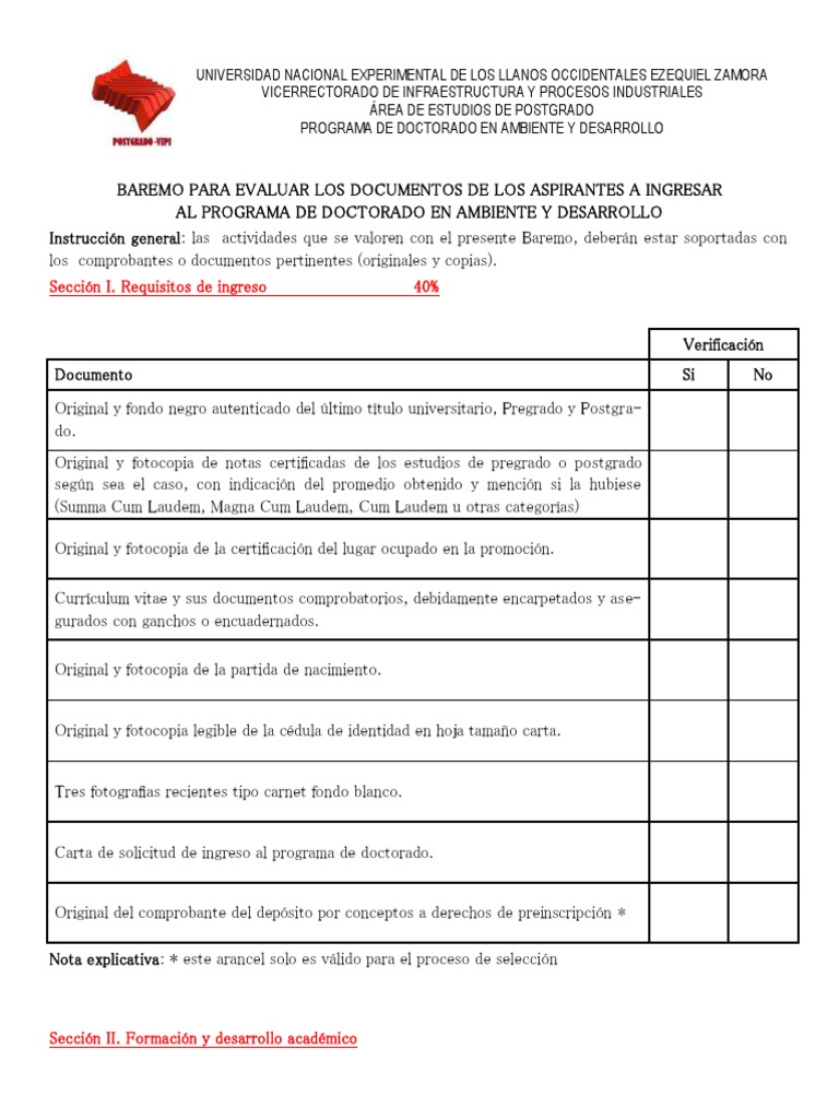 Baremo | PDF | Educación más alta | Academia