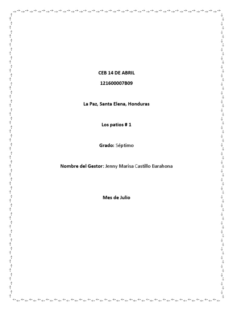 La Paz, Santa Elena, 121600007B09CEB 14 DE ABRIL, Informe Julio 2020 ...