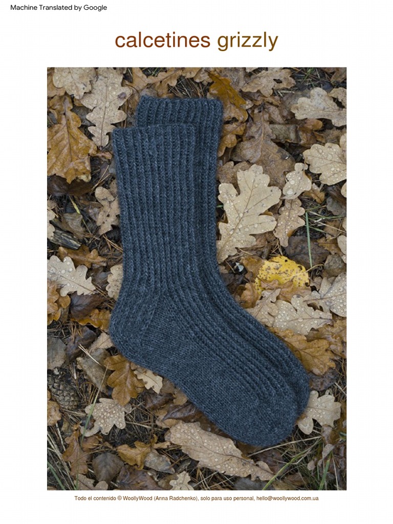 Grizzly Socks Pattern | PDF