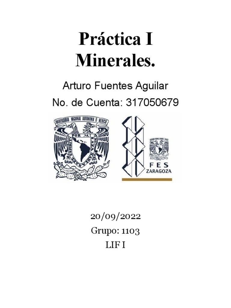 Practica Minerales | PDF | Minerales | Materiales