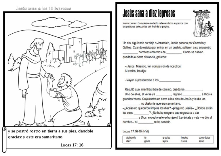 Jesús Sana A Los 10 Leprosos | PDF