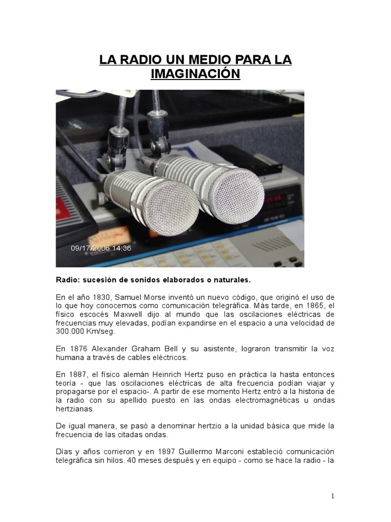 Historia y Evolución de la Radio | PDF | Radio | Radiodifusión
