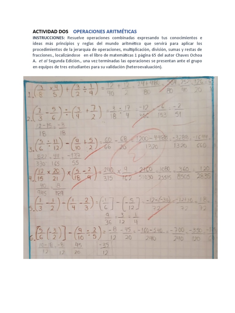 Jerarquía de Operaciones Aritméticas | PDF | Métodos y materiales de ...