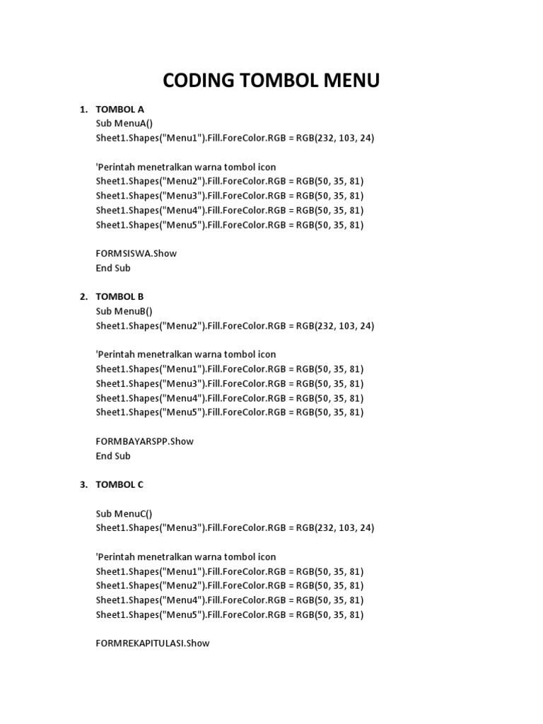 Coding Tombol Menu | Download Free PDF | Graphical User Interfaces ...