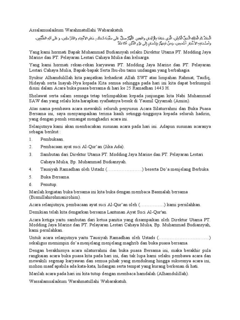 Teks MC Bukber | PDF