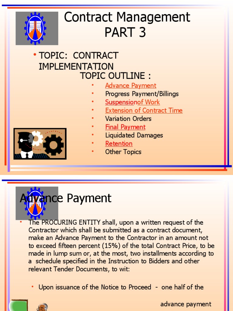 Contract Implementation Part 3: Contract Management | PDF | Guarantee ...