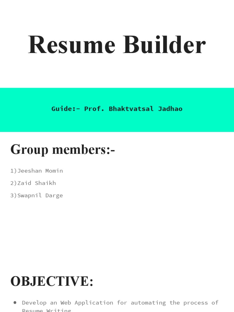 Resume Builder | PDF