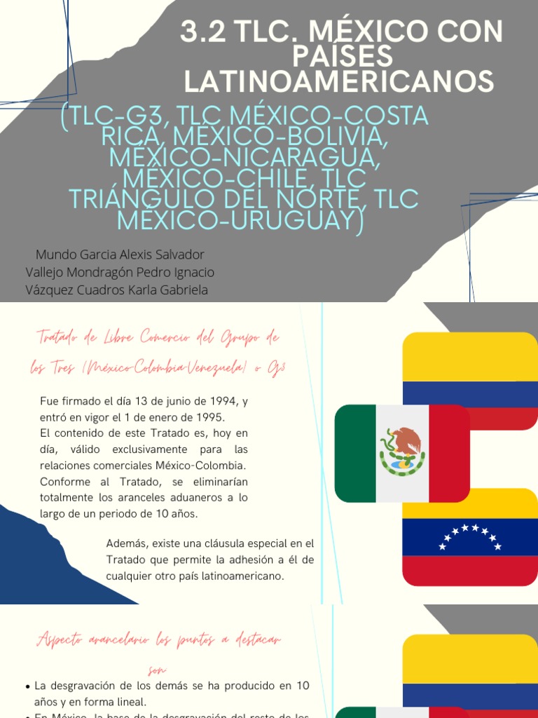 TLC México con países latinoamericanos | PDF | Tratado de Libre ...