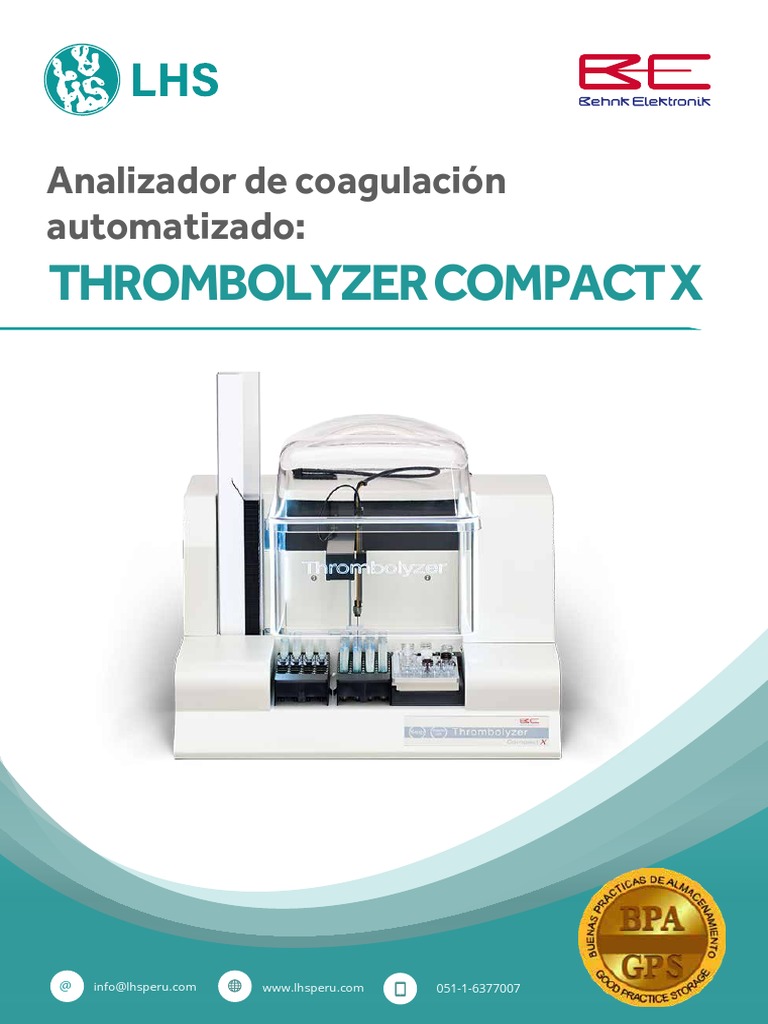 Behnk Elektronik - Thrombolyzer Compact X | PDF | Ingeniería de confiabilidad