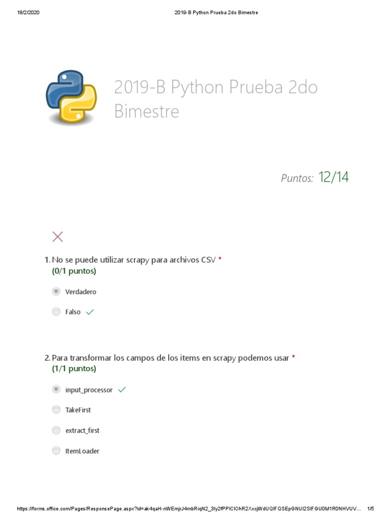 2019-B Python Prueba 2do Bimestre | PDF | Ciencias de la Computación ...