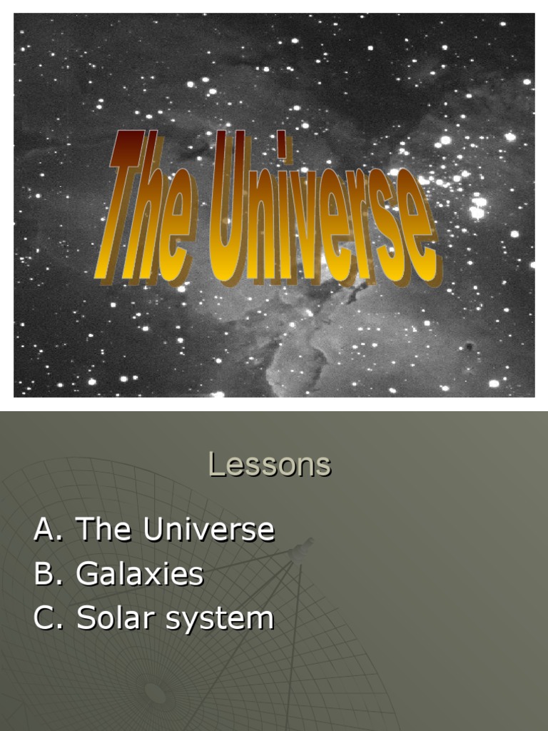 Lesson 1-The Formation of The Universe | PDF | Planets | Solar System