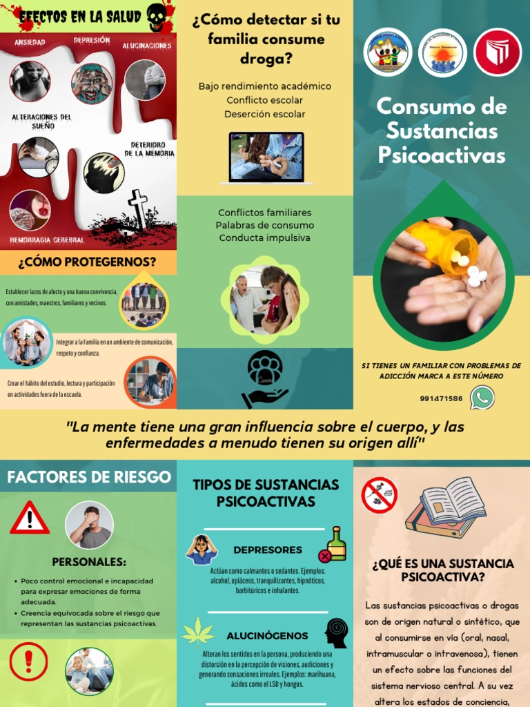 Corregido TrÍptico Sobre El Consumo De Sustancias Psicoactivas Grupo 6