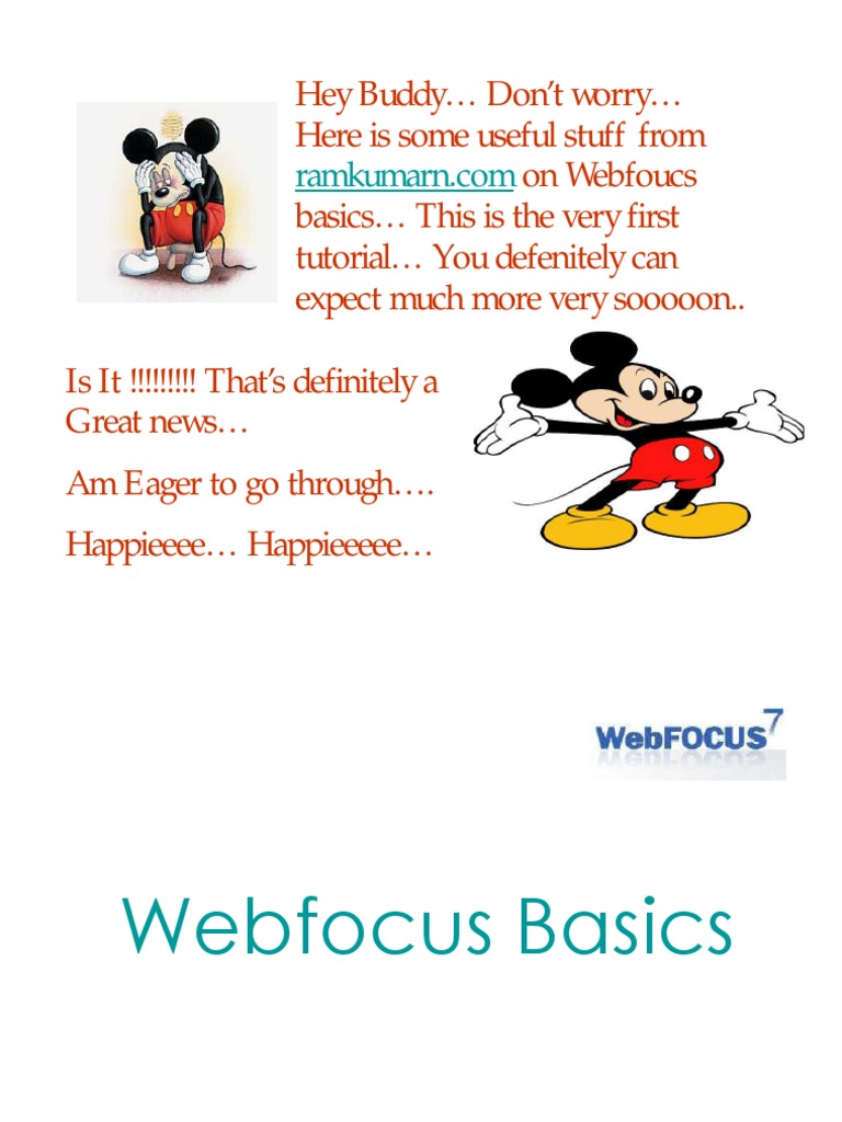 Webfocus Basics Tutorial | PDF | Business Intelligence | Html