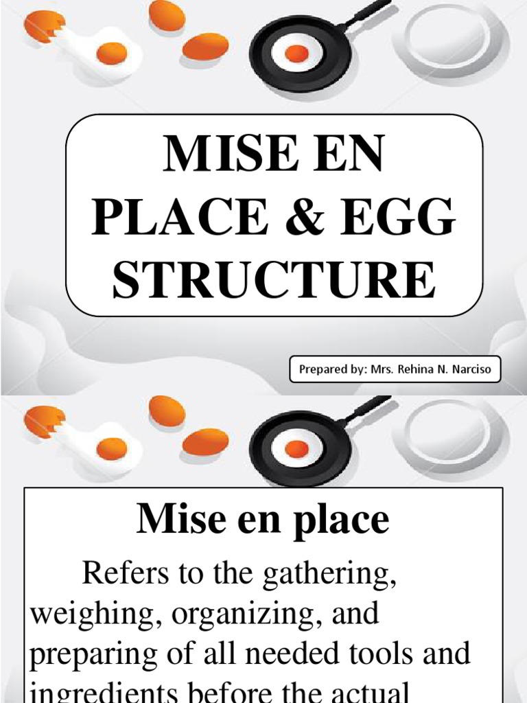 Egg Preparation and Mise en Place Guide | PDF | Cooking, Food & Wine