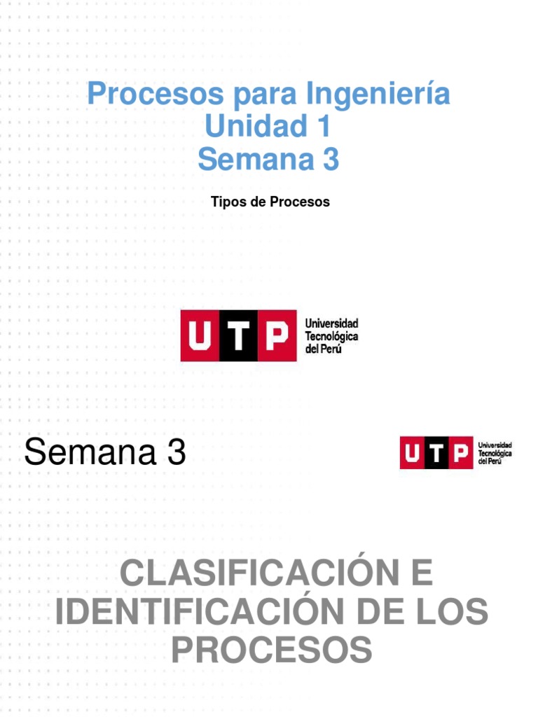 Procesos para Ingeniería - Semana 3 (Unidad 1) V3 | PDF | Business