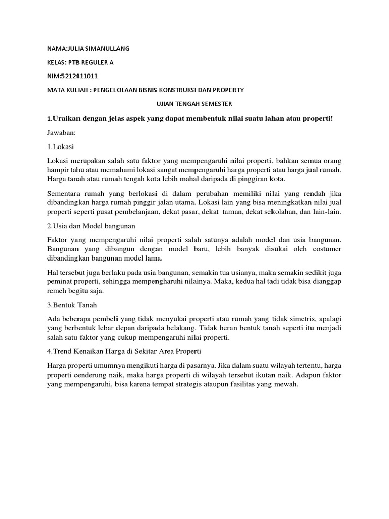 UTS - Julia Simanullang | PDF