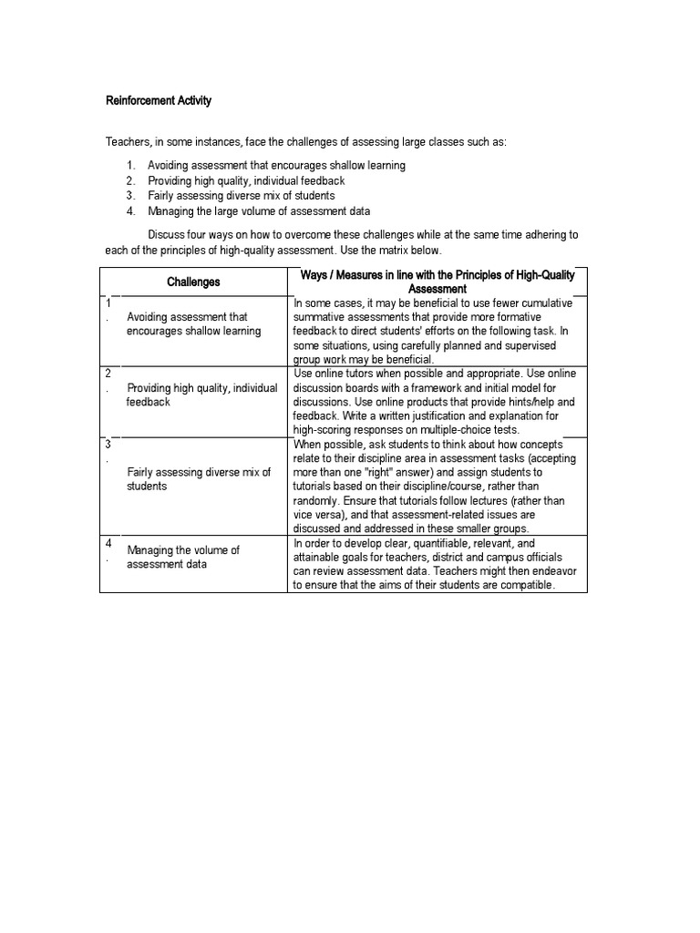 Overcoming Large Class Assessment Challenges | PDF | Educational Assessment | Teachers