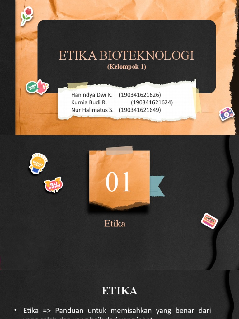 Kelompok 1 - Etika Bioteknologi | PDF | Sains & Matematika