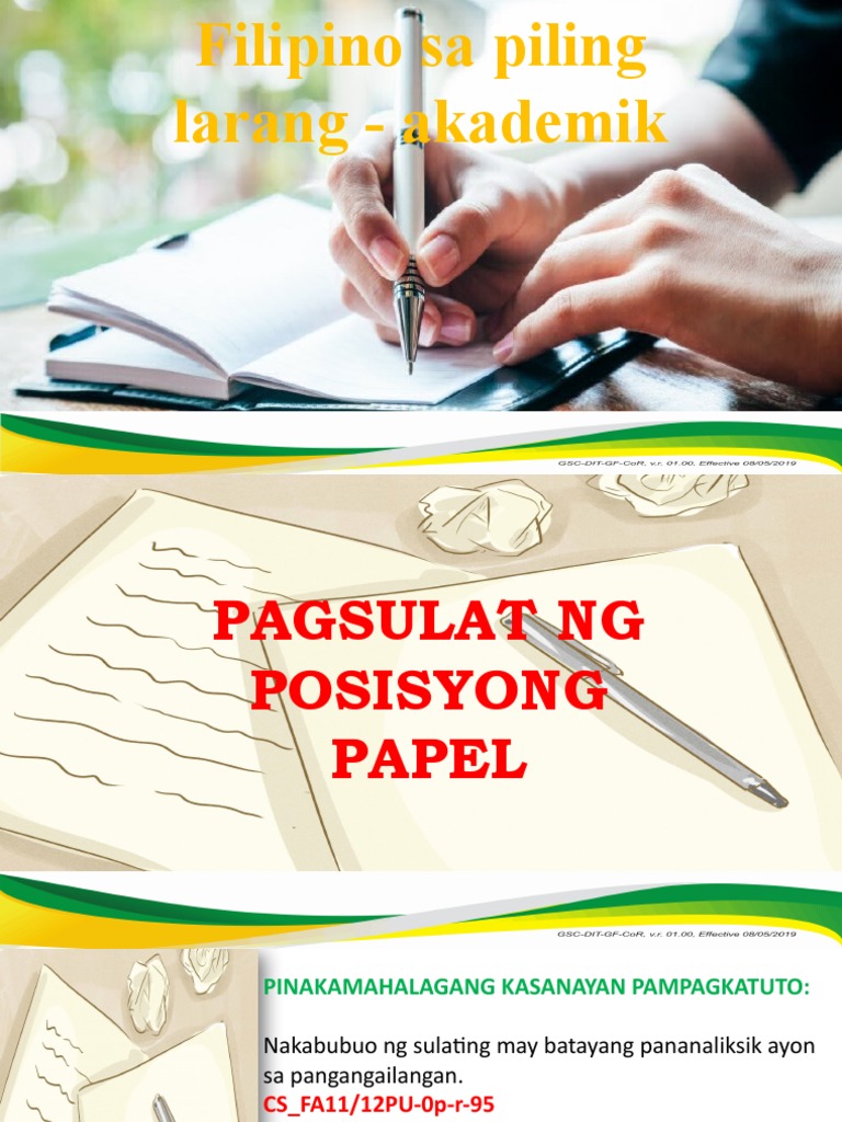 Pagsulat NG Posisyong Papel | PDF