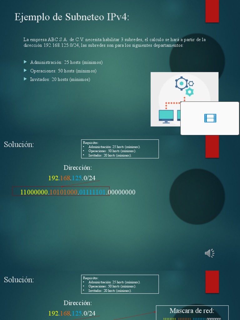 Ejemplo de Subneteo IPv4 | PDF | Arquitectura de internet | Protocolos de internet