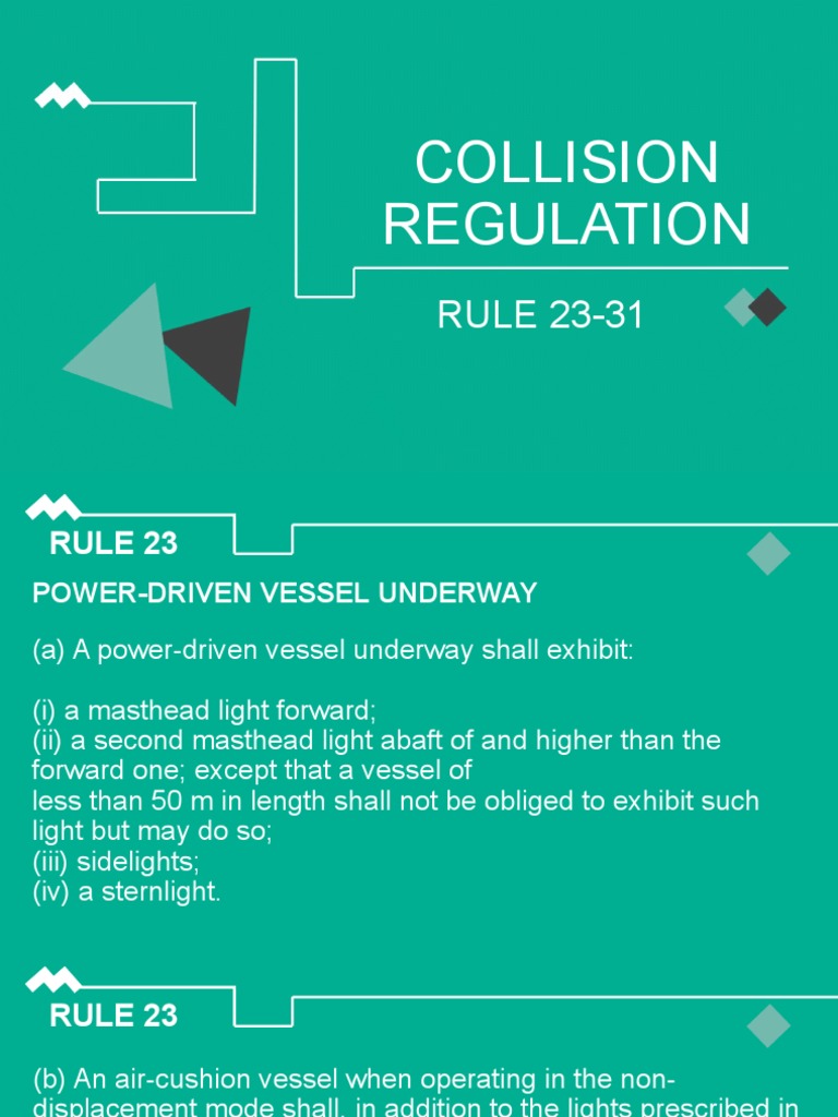 COLREG Rule23 31 | PDF | Water Transport | Ships