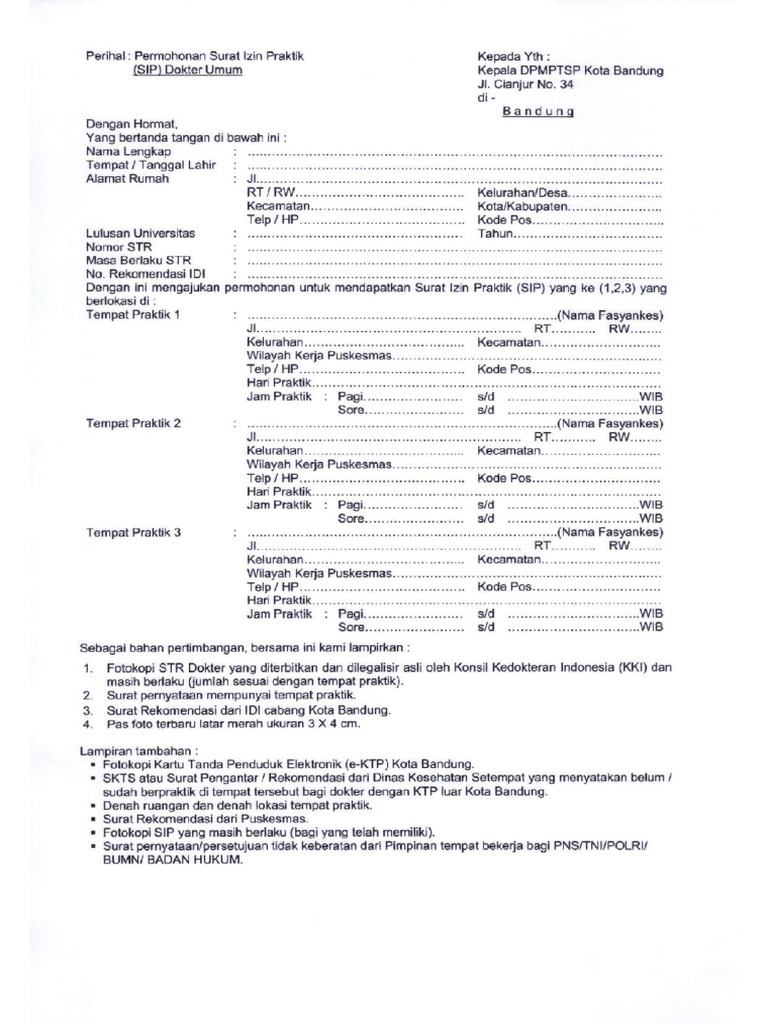 Form DPMPTSP Umum | PDF