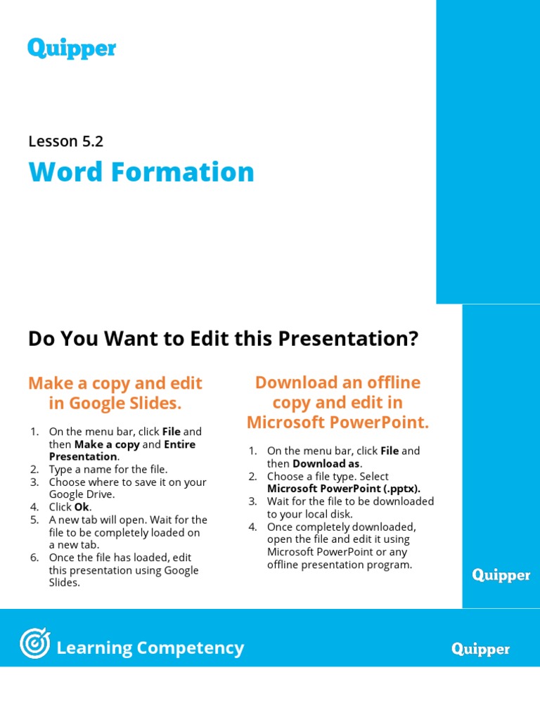Word Formation Lesson 12 1st Final | PDF | Word | Human Communication