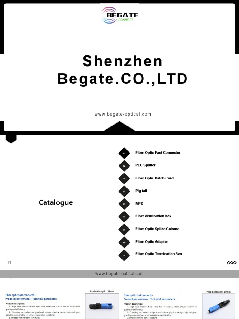 Begate Optical Product Catalogue | PDF | Optical Fiber | Natural Philosophy