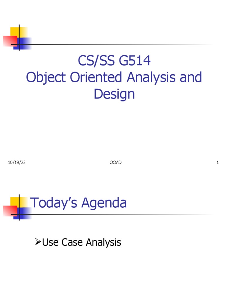 Lecture Use Case Analysis I Pdf Use Case Point Of Sale
