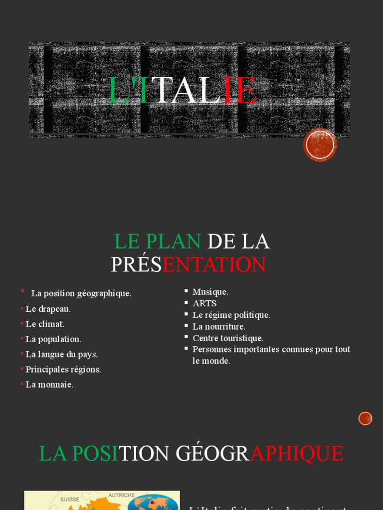 L'Italie | PDF | Italie | L'Europe