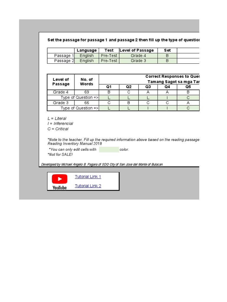Phil-IRI Consolidated Report of Individual Summary Record | PDF