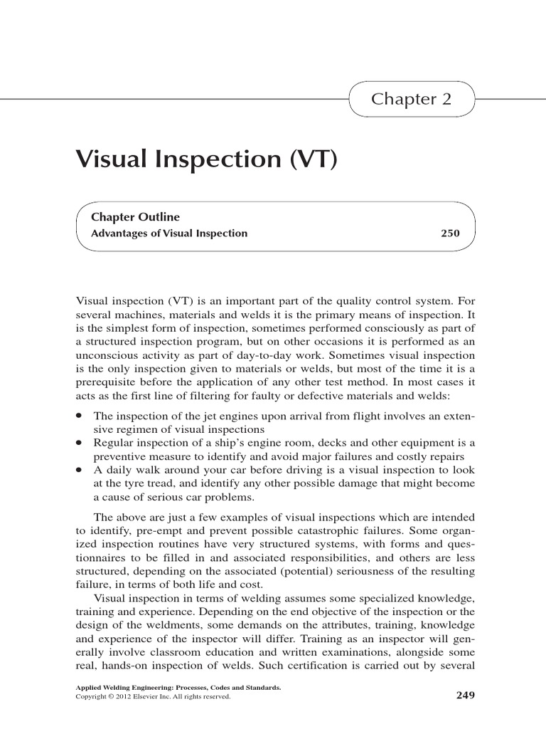 Chapter 2 Visual Inspection VT 2012 Applied Welding Engineering | PDF ... Chapter 2 Visual Inspection VT 2012 Applied Welding Engineering | PDF ...
