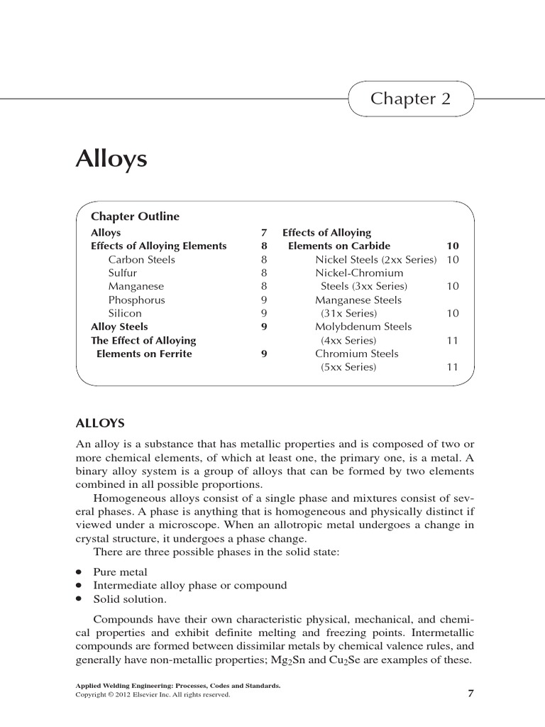 Chapter 2 Alloys - 2012 - Applied Welding Engineering | PDF | Alloy | Steel